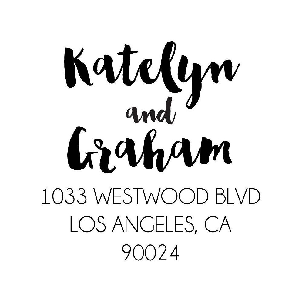 Brush Script Couple Custom Stamp | Paper Source