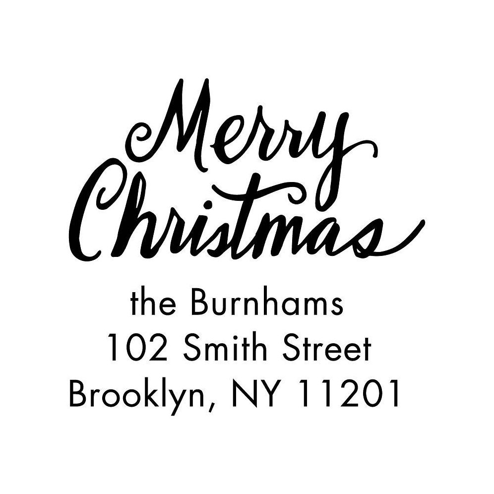 Merry Christmas Script Custom Stamp | Paper Source