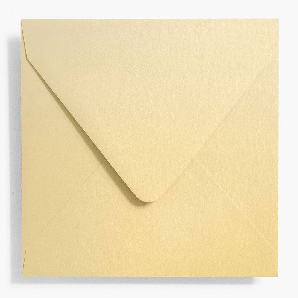 5.75" Square Shimmer Gold Envelopes | Paper Source