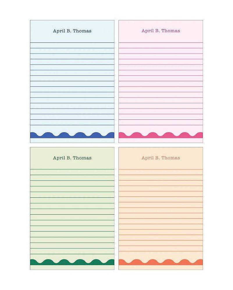 Bright Scallops Personalized Notepad Set | Paper Source