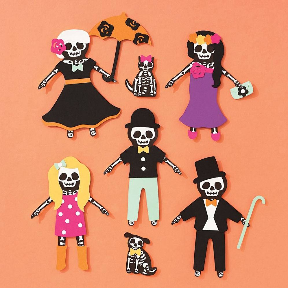 Skeleton Paper Dolls Craft Kit | Paper Source