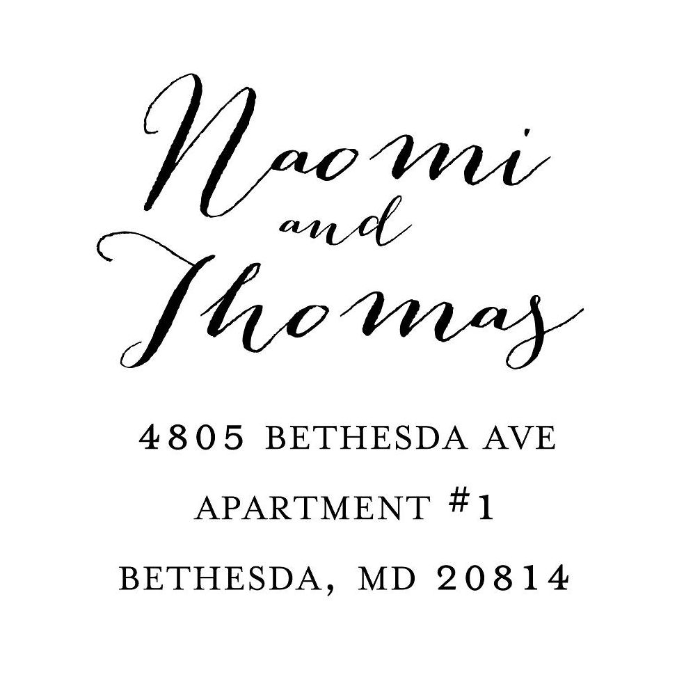 Hand Script Couple Custom Stamp | Paper Source