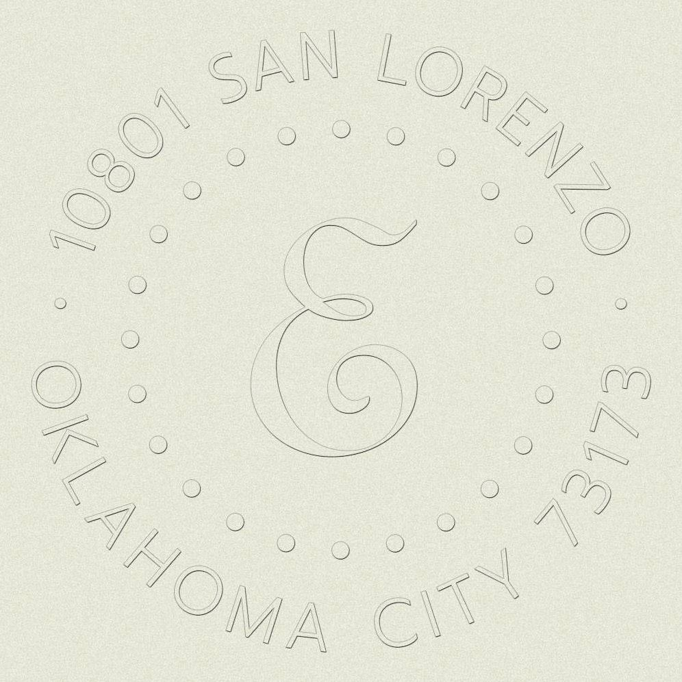 Modern Script Custom Embosser Plate | Paper Source