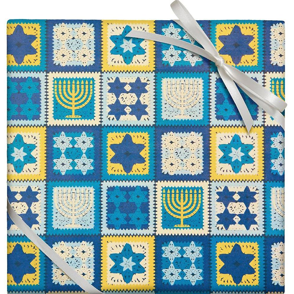 Hanukkah Crochet Continuous Roll Wrap 10' | Paper Source