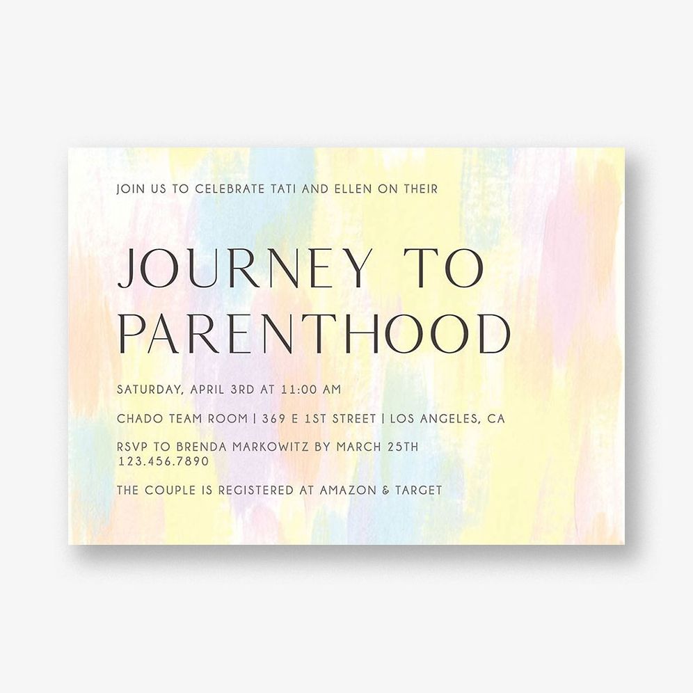 Pastel Paint Parenthood Celebration Invitation | Paper Source