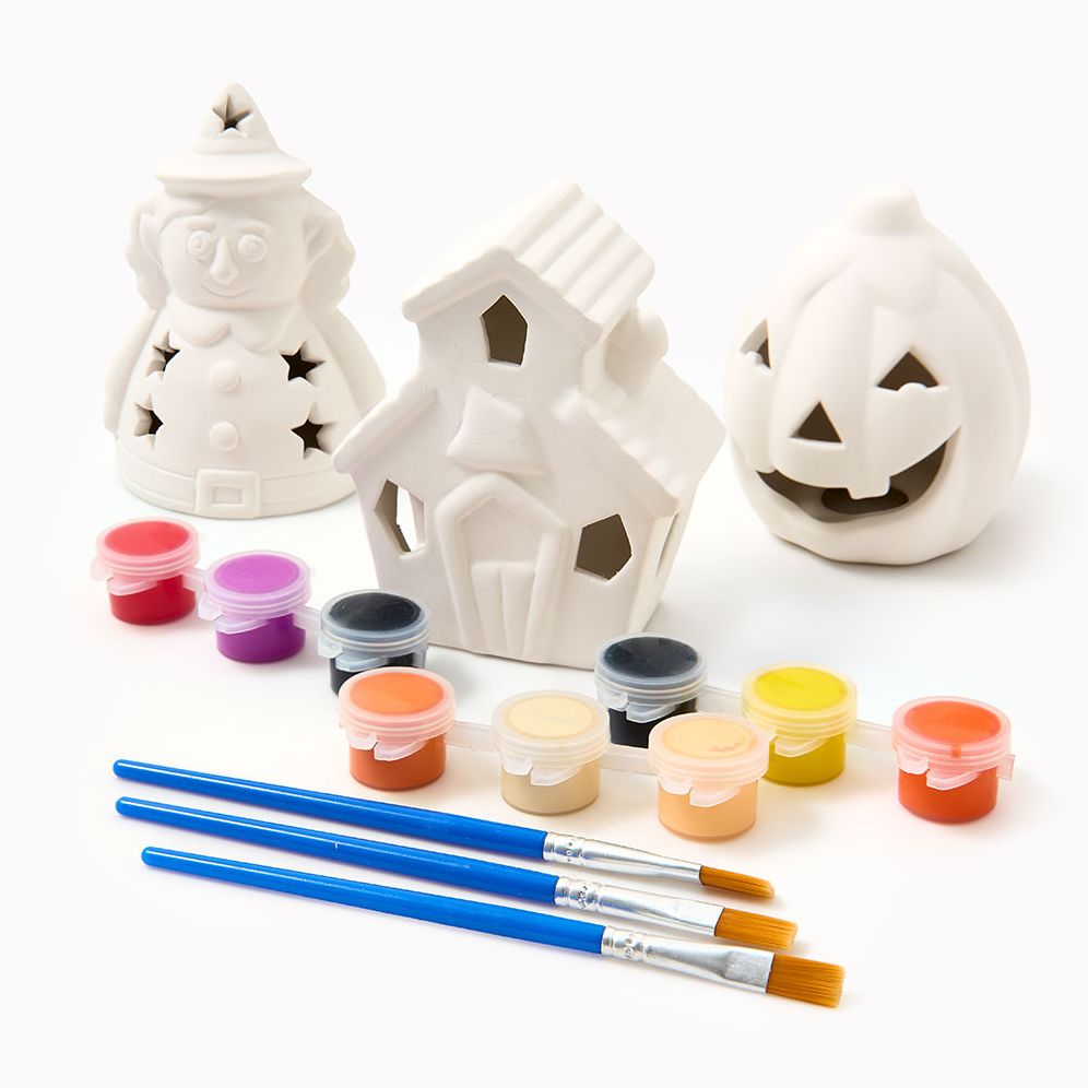 Paint Your Own Halloween Kit - Haunted House, Jack O'Lantern, Witch ...