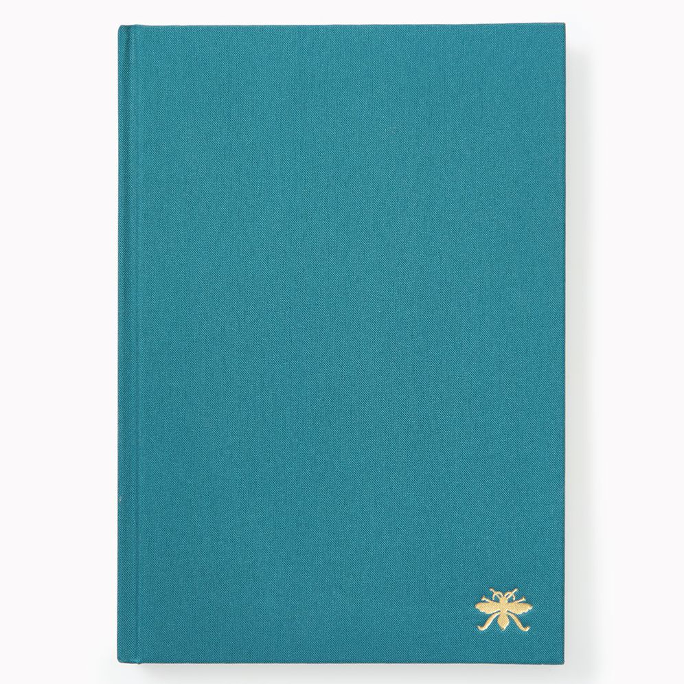 Teal Bookcloth Paper Wasp Med Dotted Journal | Paper Source