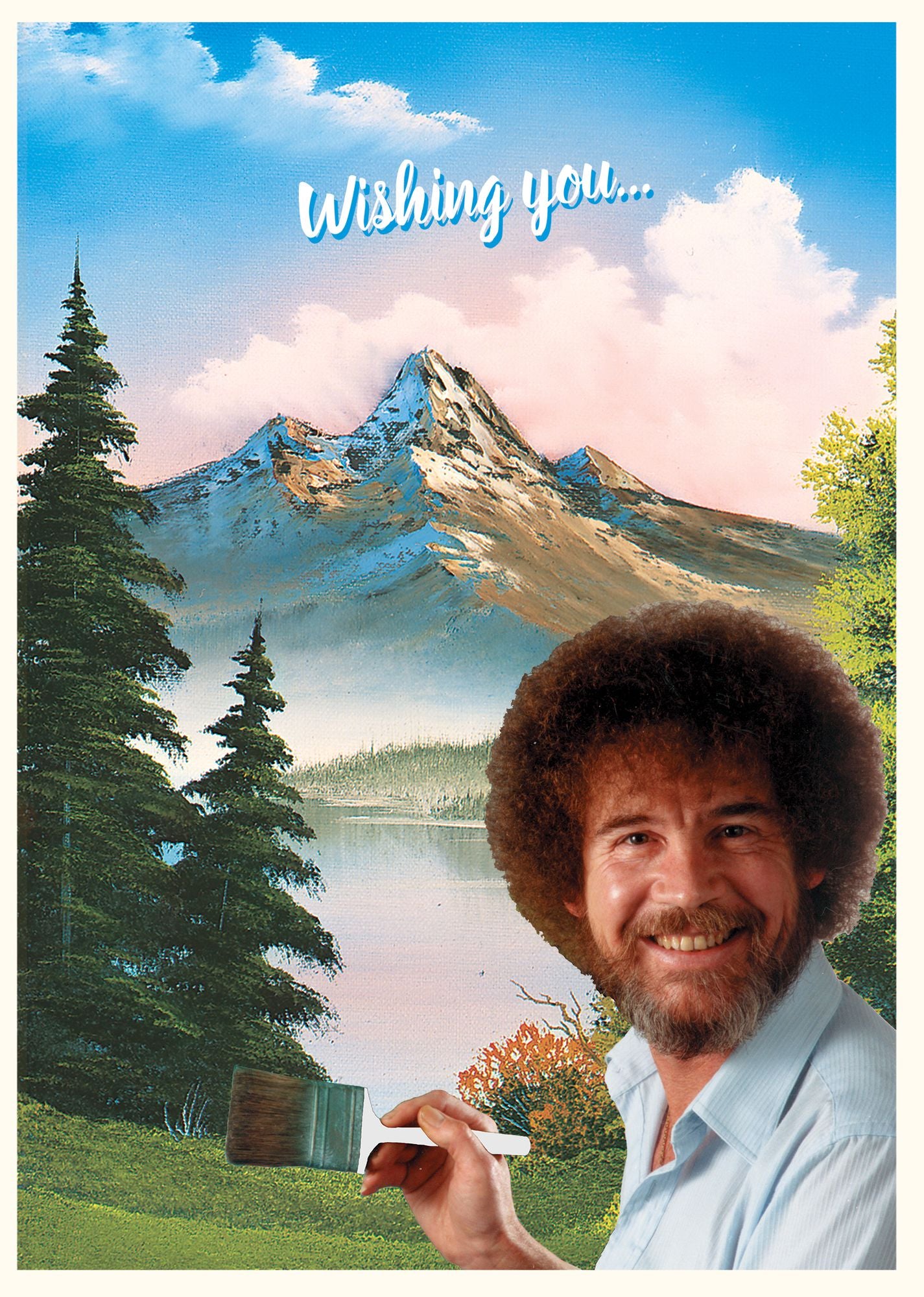 Mother's Day Greeting Card Bob Ross Mountains and Tress | Paper Source
