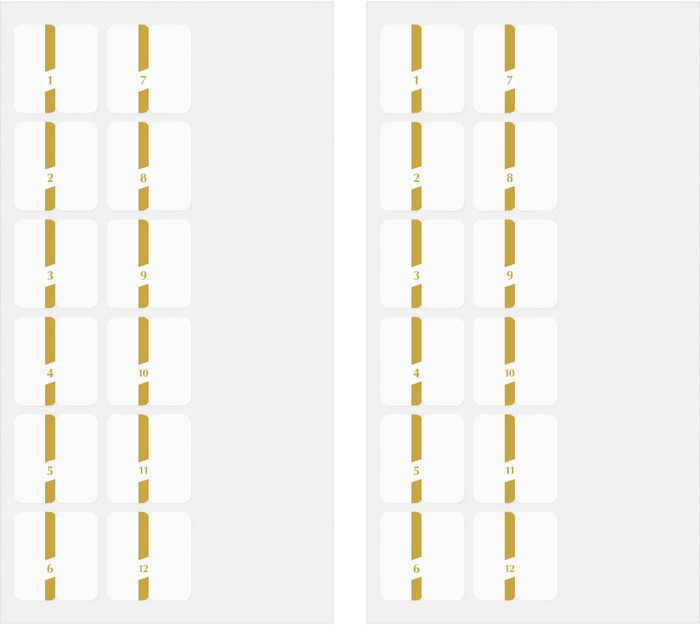 Midori Index Labels: Chiratto Gold | Paper Source