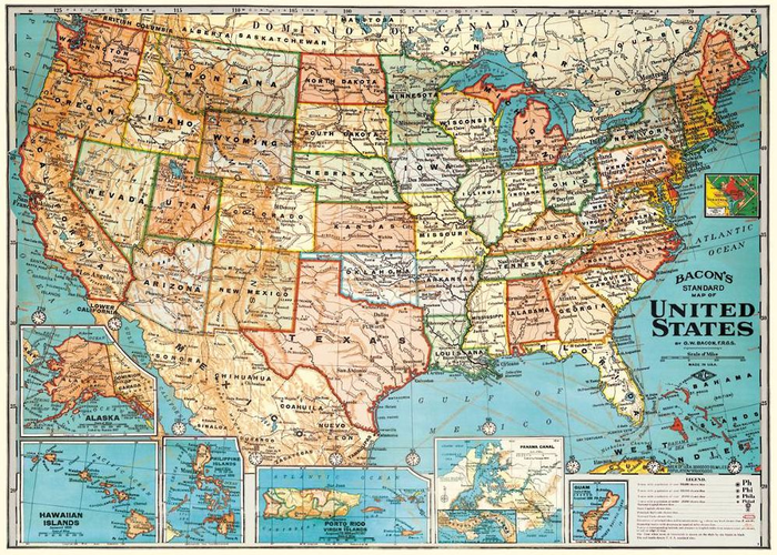 USA Map Wrap & Poster | Paper Source