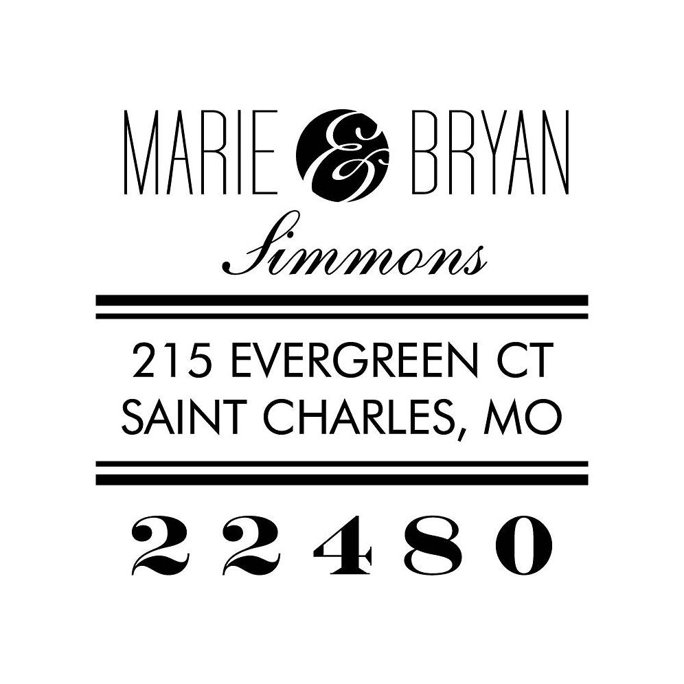 Fanciful Ampersand Custom Stamp | Paper Source