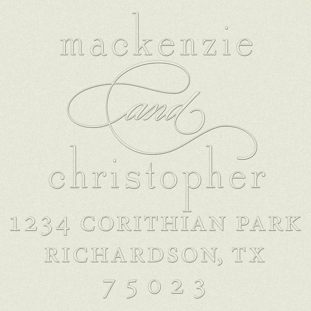 Script Accent Custom Embosser Plate