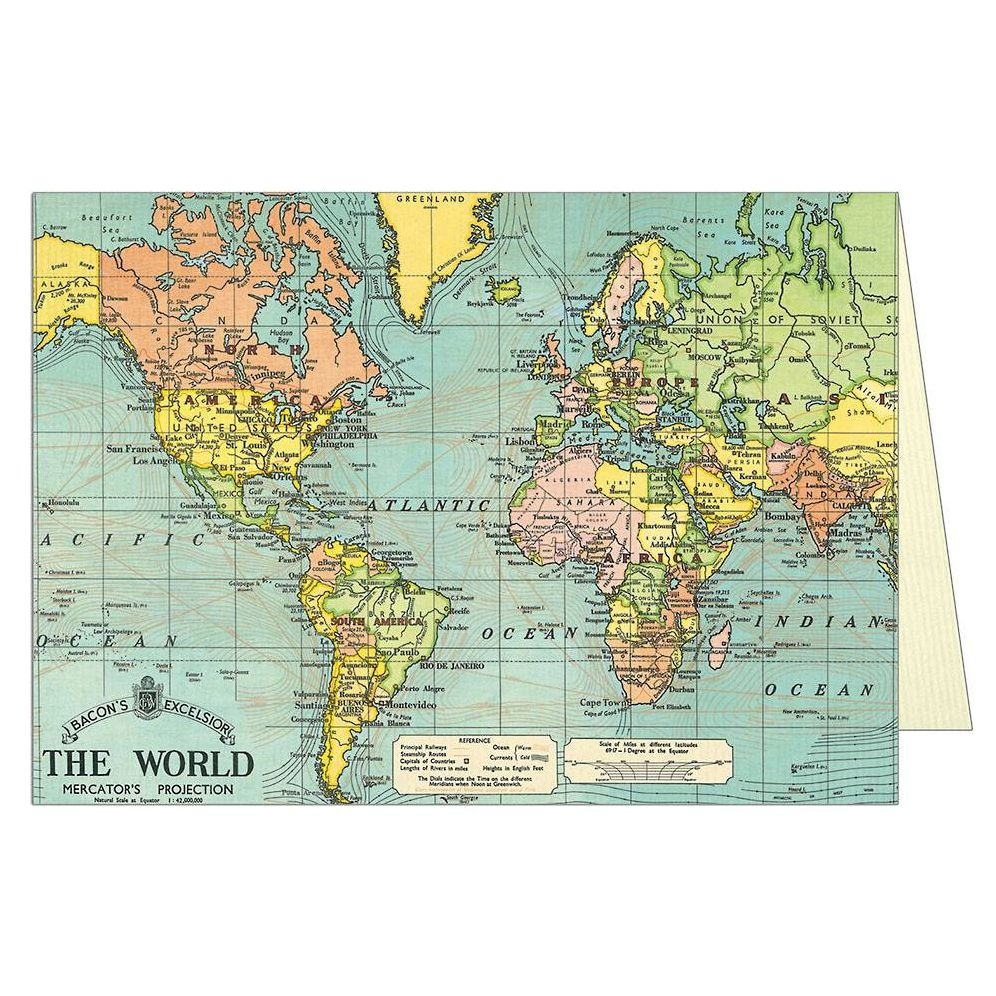 World Map Greeting Card | Paper Source