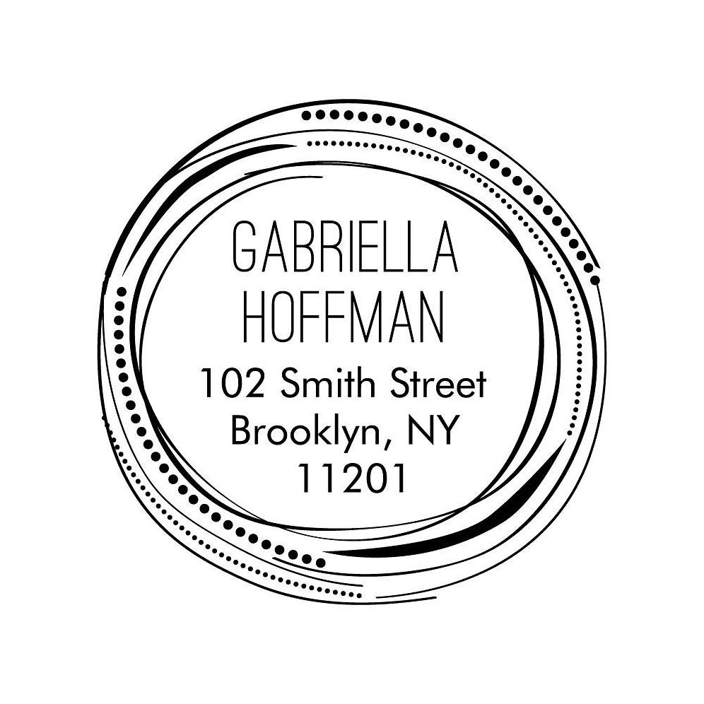 Swash Circle Custom Stamp | Paper Source