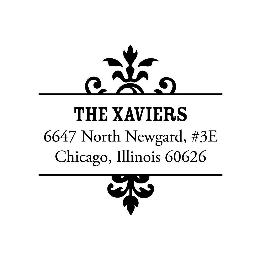 Top Bottom Flourish Custom Stamp | Paper Source