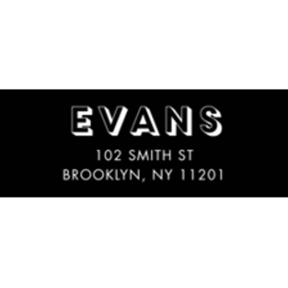 Block Letters Color Return Address Label | Paper Source