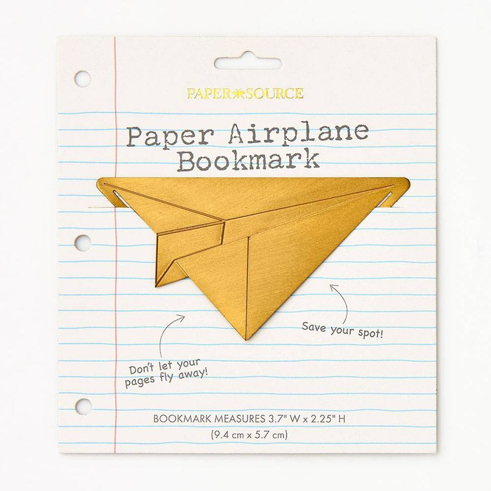 Paper Airplane Brass Bookmark | Paper Source