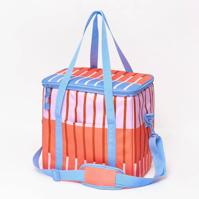 Striped Insulated Cooler Bag | Paper Source