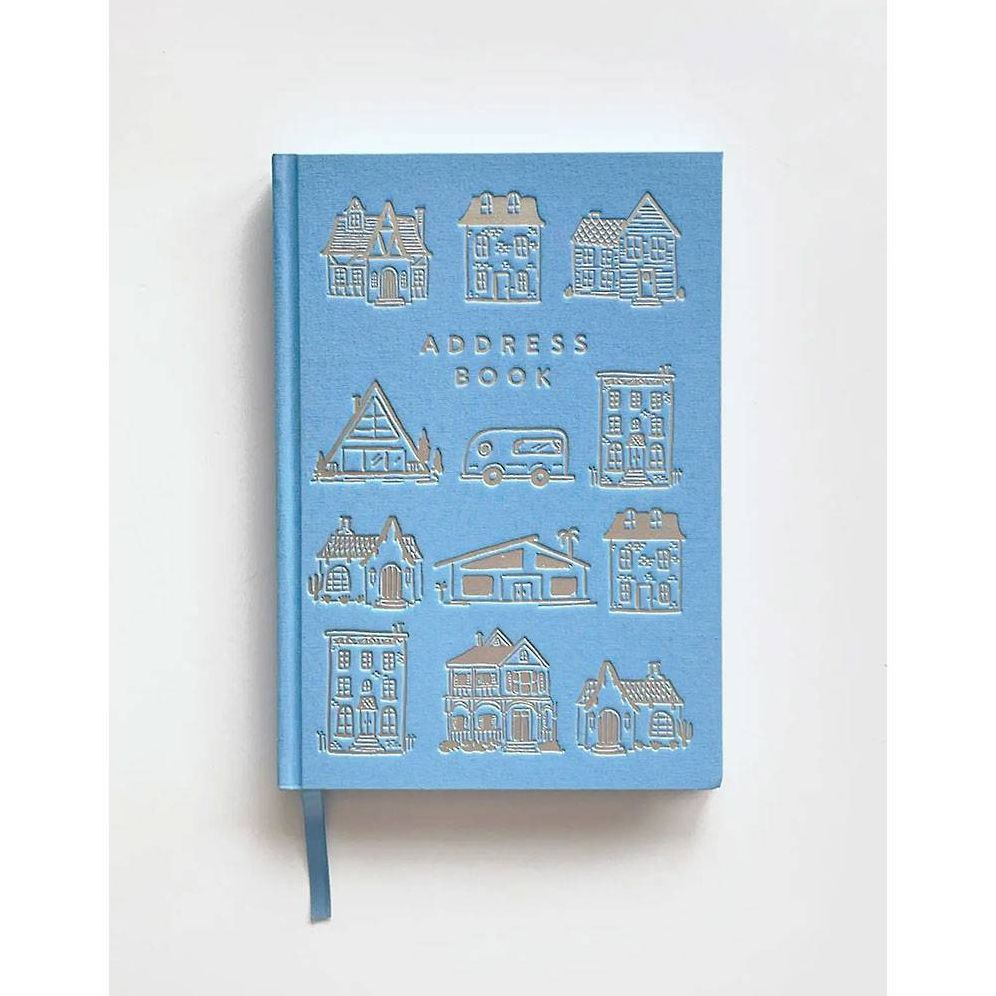 Houses Blue Address Book | Paper Source