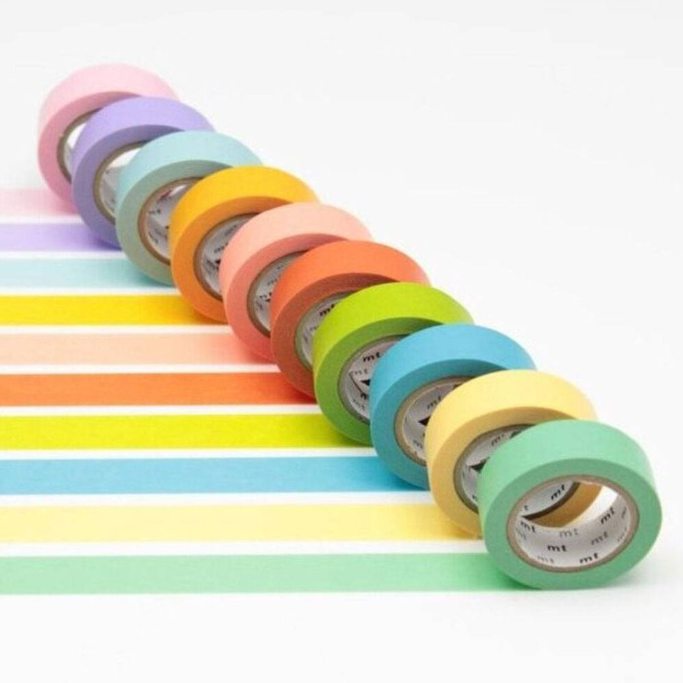 10 color tapes: 10 solid LIGHT colors - boxed; assortment 2 | Paper Source