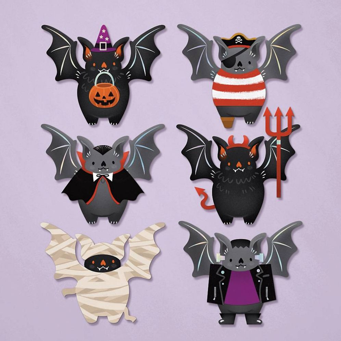 Bats in Costumes Paper Craft Kit | Paper Source