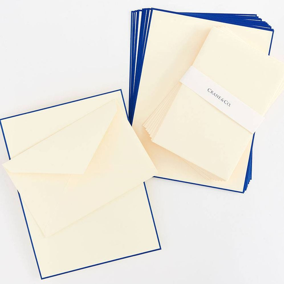 Regal Blue Border Noteset | Paper Source