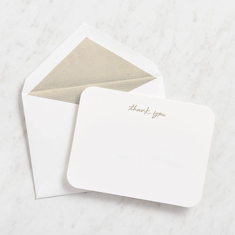 Gold Foil Thank You Note Set | Paper Source