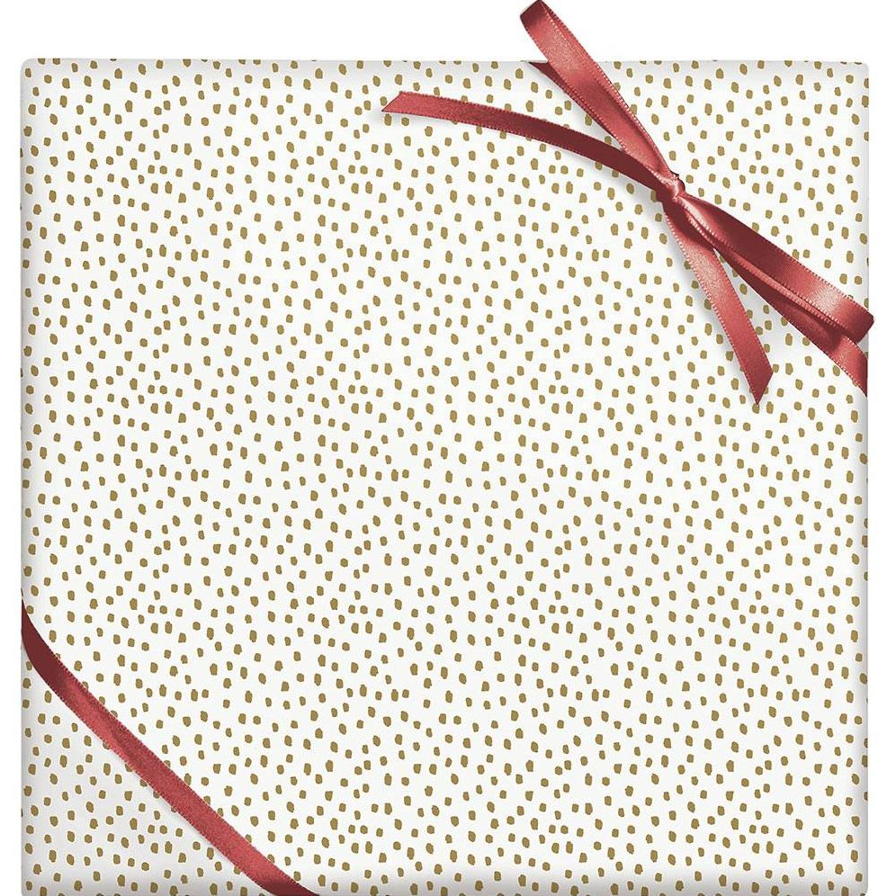 Gold Foil Flurry Stone Wrapping Paper | Paper Source