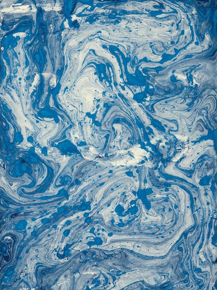 Blue on Natural Marble Handmade Paper | Paper Source