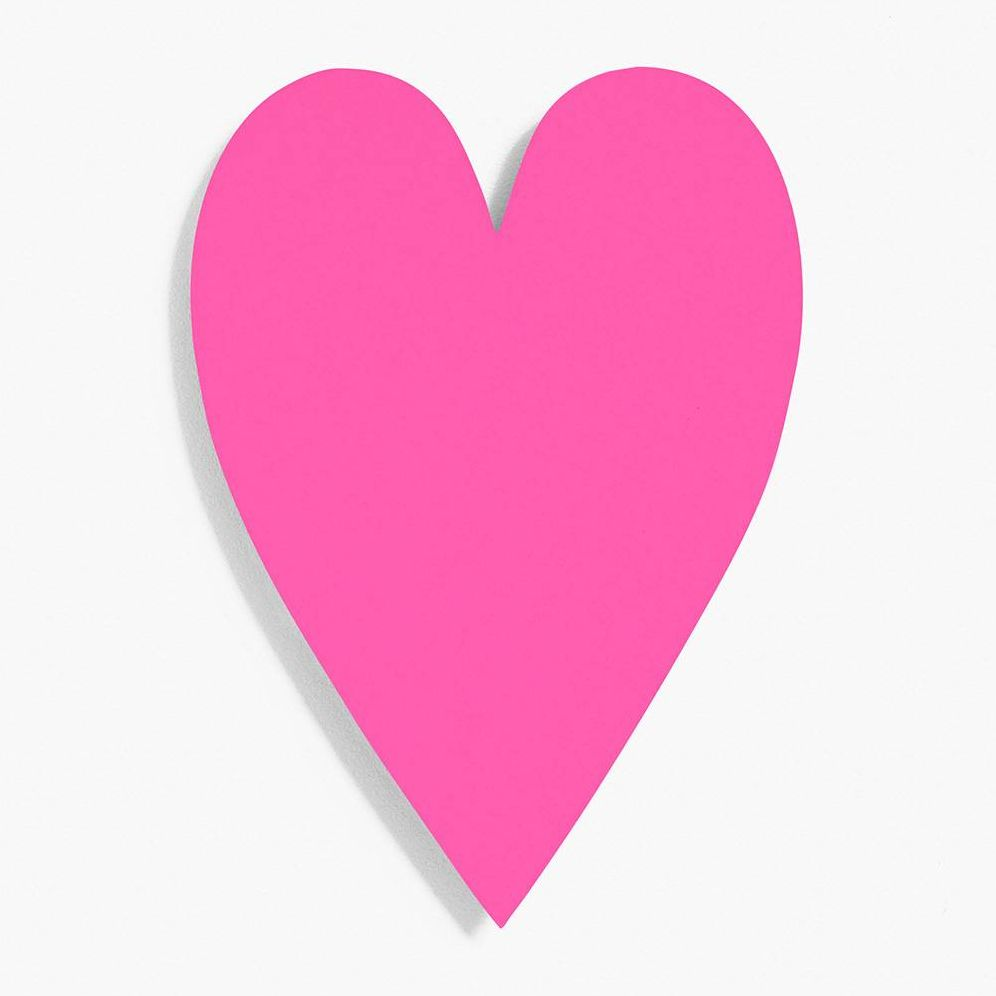 Fuchsia 4 Bar Heart Shaped Cards | Paper Source