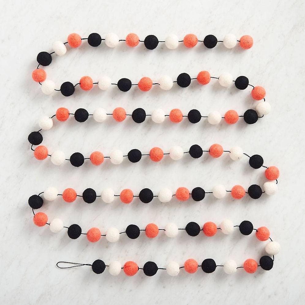 Halloween Felt Pom Pom Garland | Paper Source