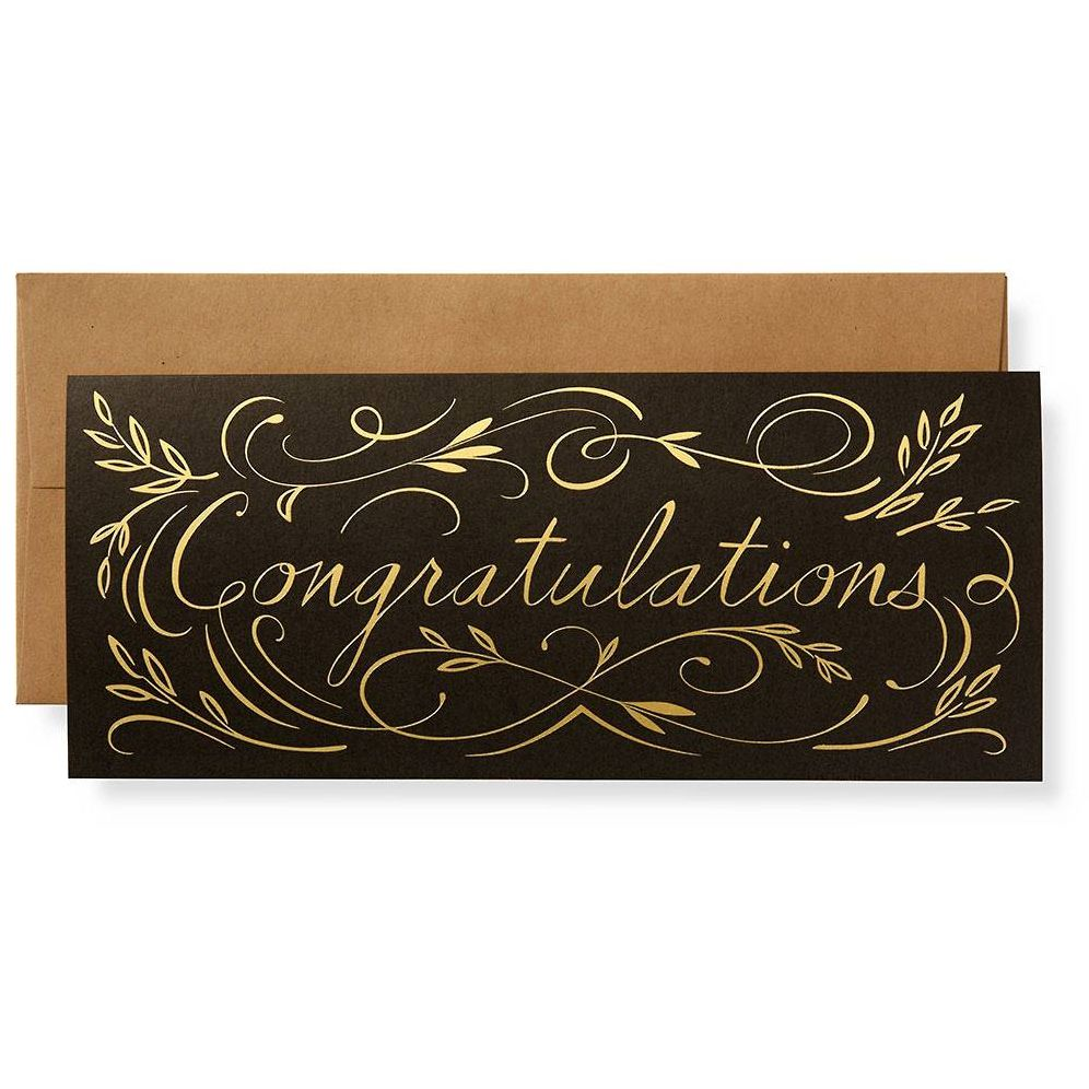 Gold Foil Congratulations Money Card | Paper Source