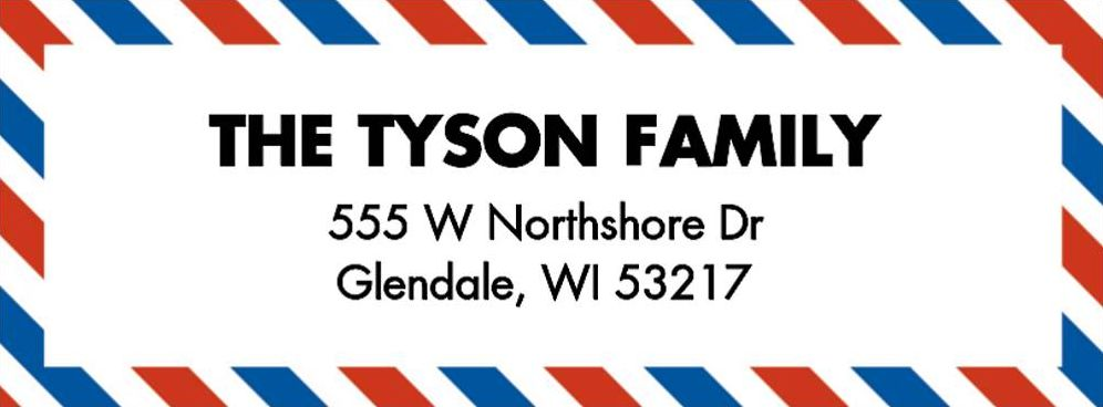 Air Mail Return Address Label | Paper Source