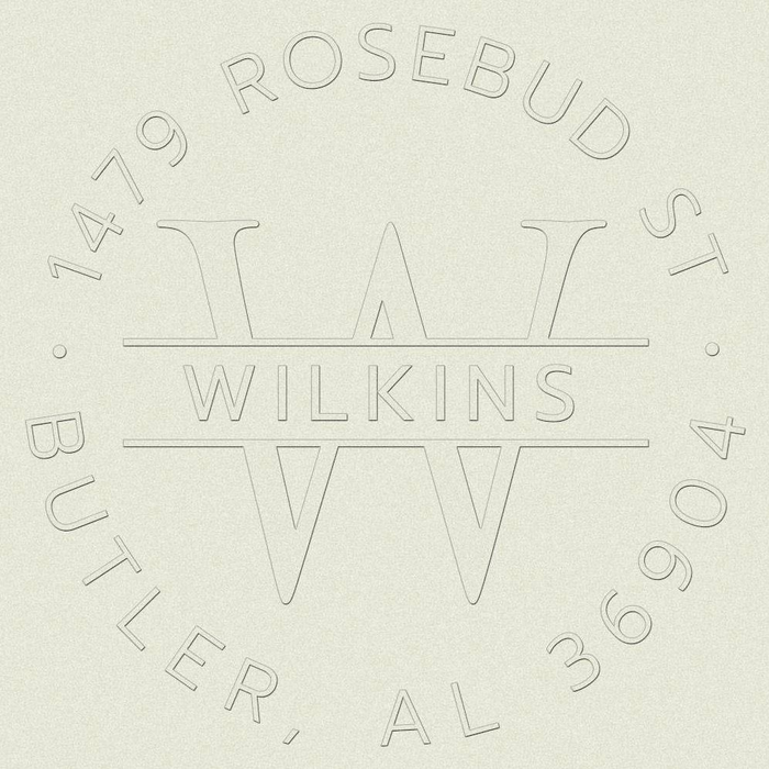 Circle Monogram Custom Embosser Plate | Paper Source