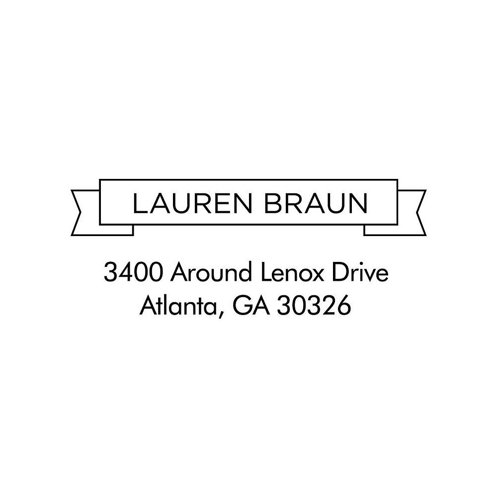 Ribbon Banner Custom Stamp | Paper Source