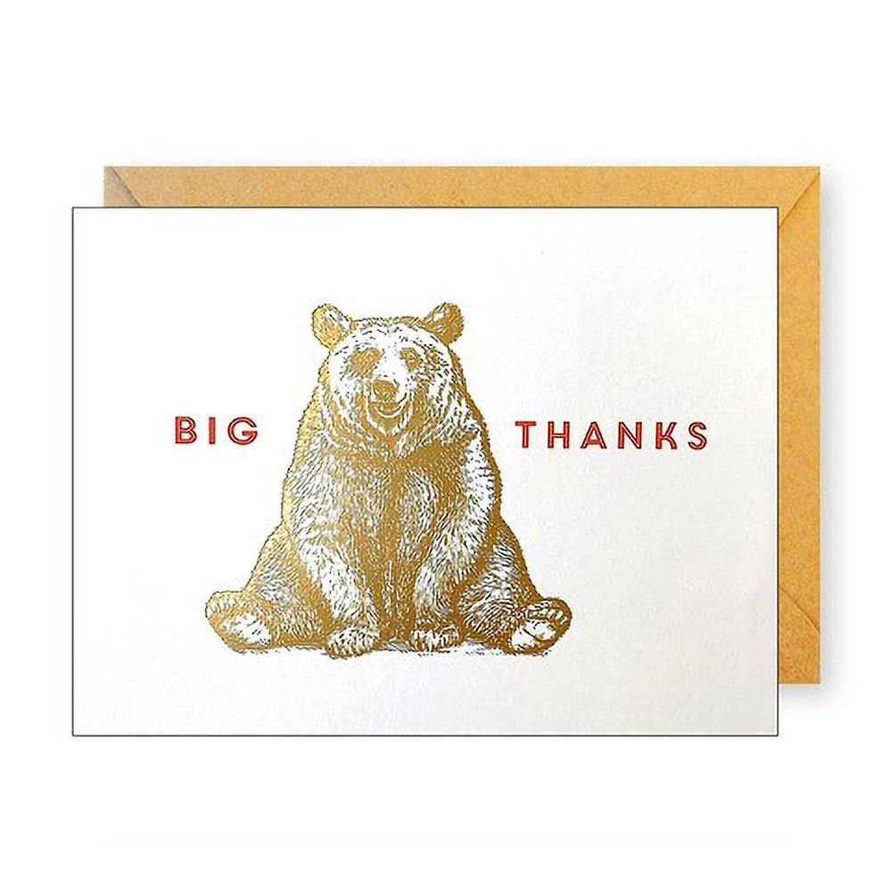 Big Thanks Bear Thank You Card | Paper Source