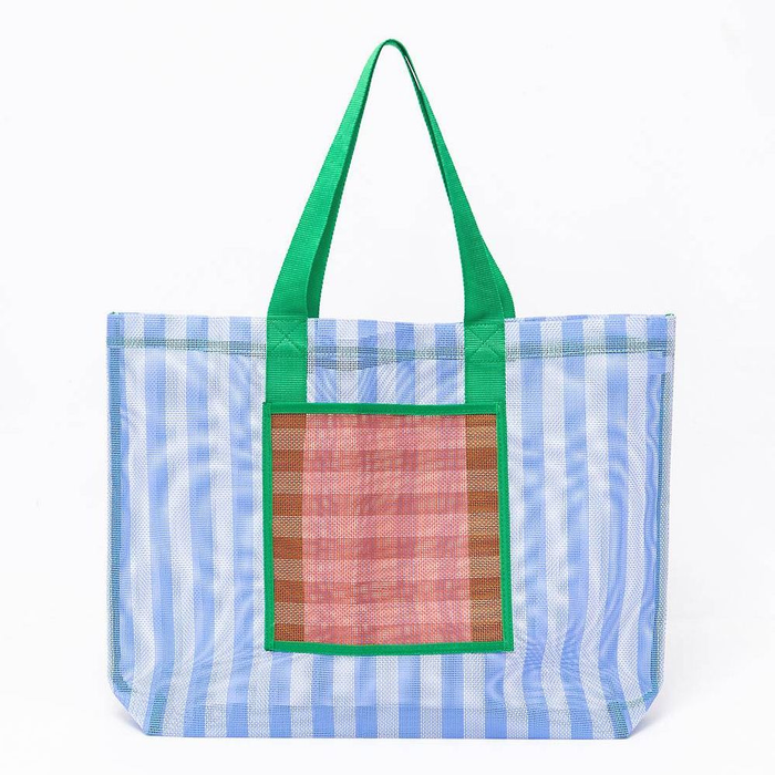 Stripe Mesh Tote Bag | Paper Source