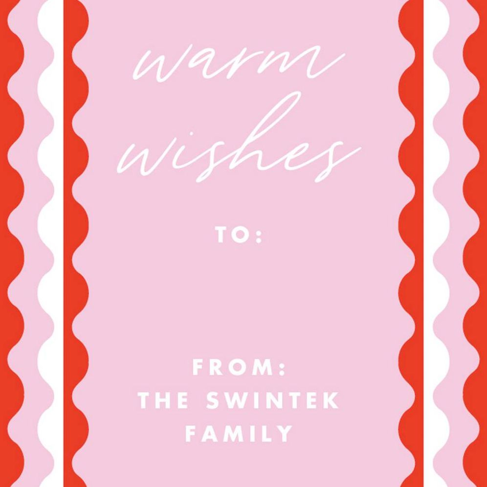 Retro Ric Rac Holiday Gift Tag Label