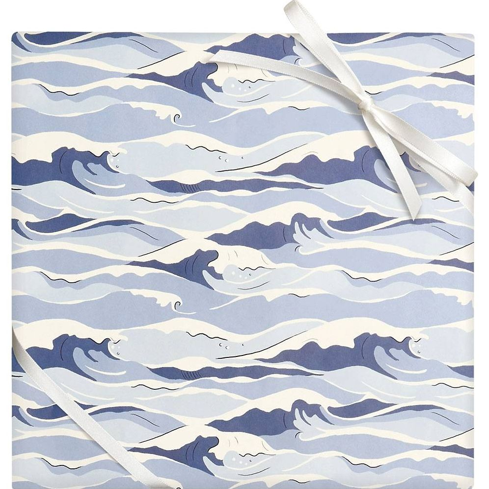 Blue Waves Flat Wrap | Paper Source