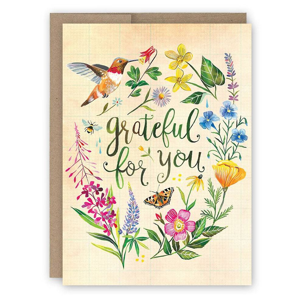 Grateful For You Floral Thank You Card | Paper Source
