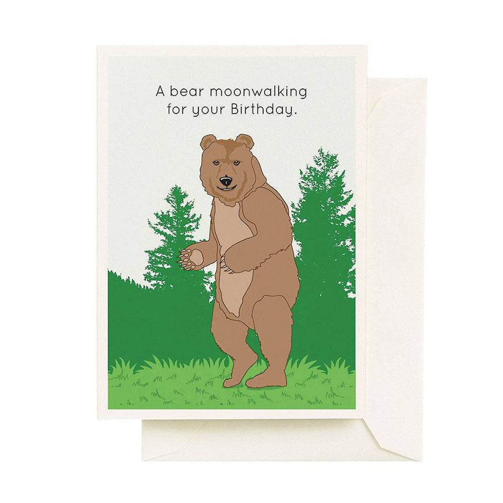 Moonwalking Bear Birthday Card | Paper Source