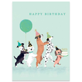 Dogs Conga Line Birthday Card | Paper Source