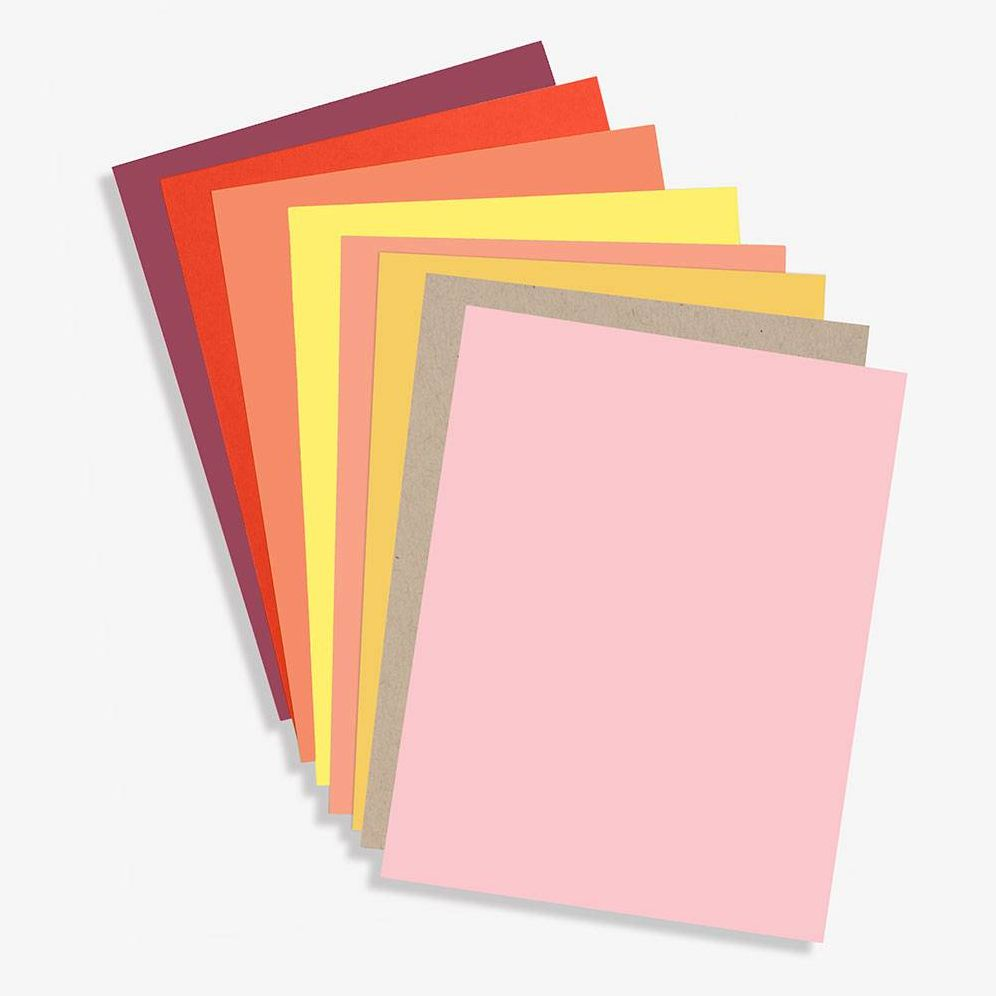 Warm Sunset Multi-Color Card Stock 8.5" x 11" | Paper Source