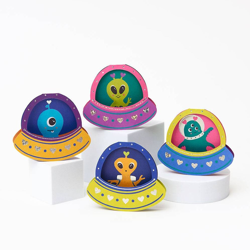 Alien Classroom Valentine Card Set