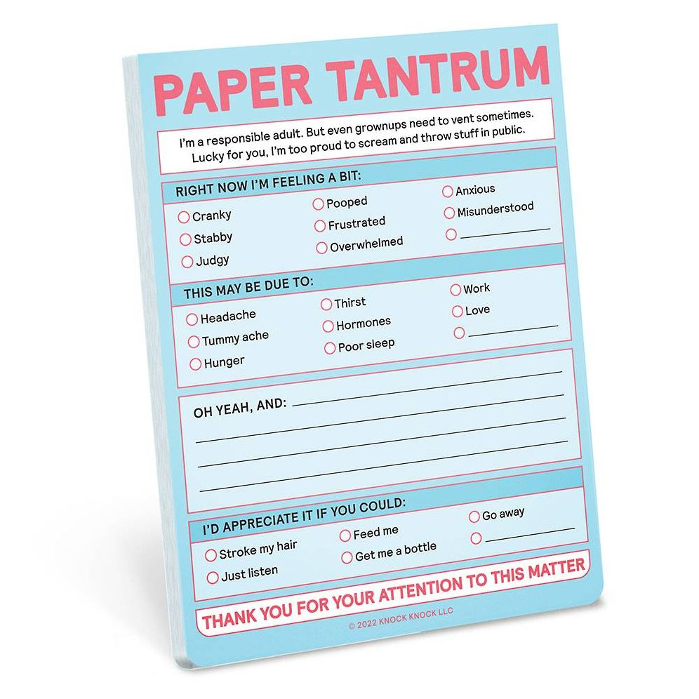 Paper Tantrum Pad Knock Knock Nifty Notes | Paper Source