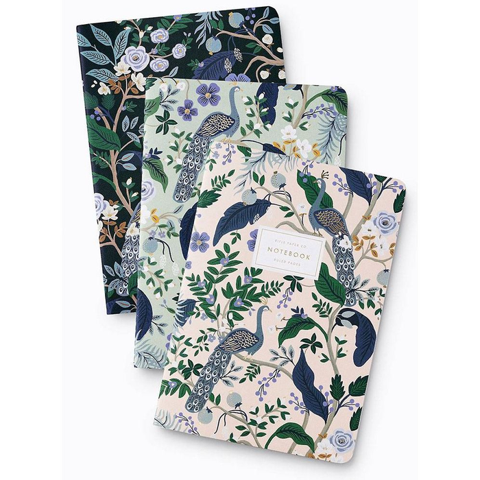 Rifle Paper Co. Peacock Stitched Notebooks | Paper Source