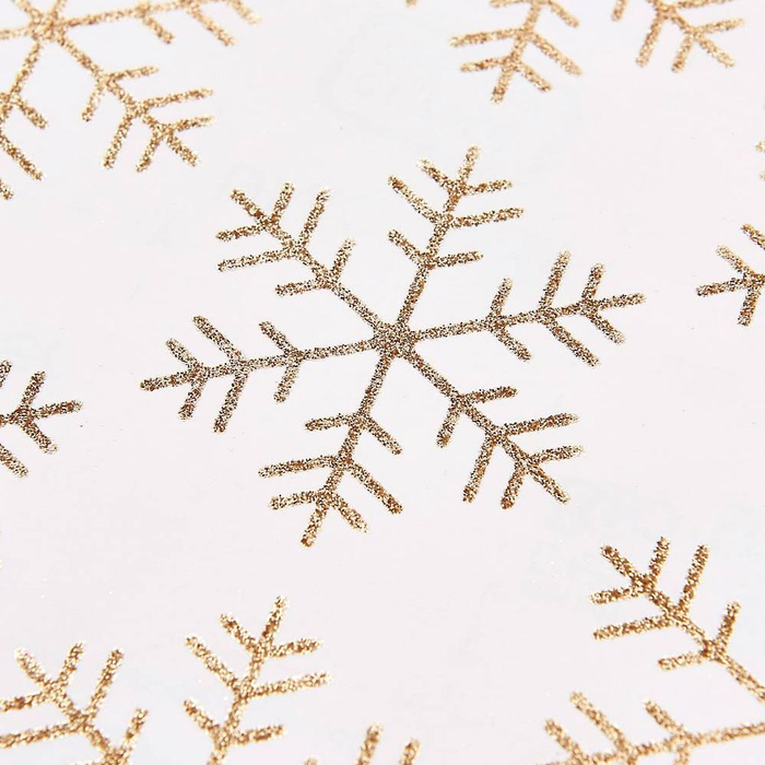 Gold Glitter Snowflakes Wrapping Paper | Paper Source