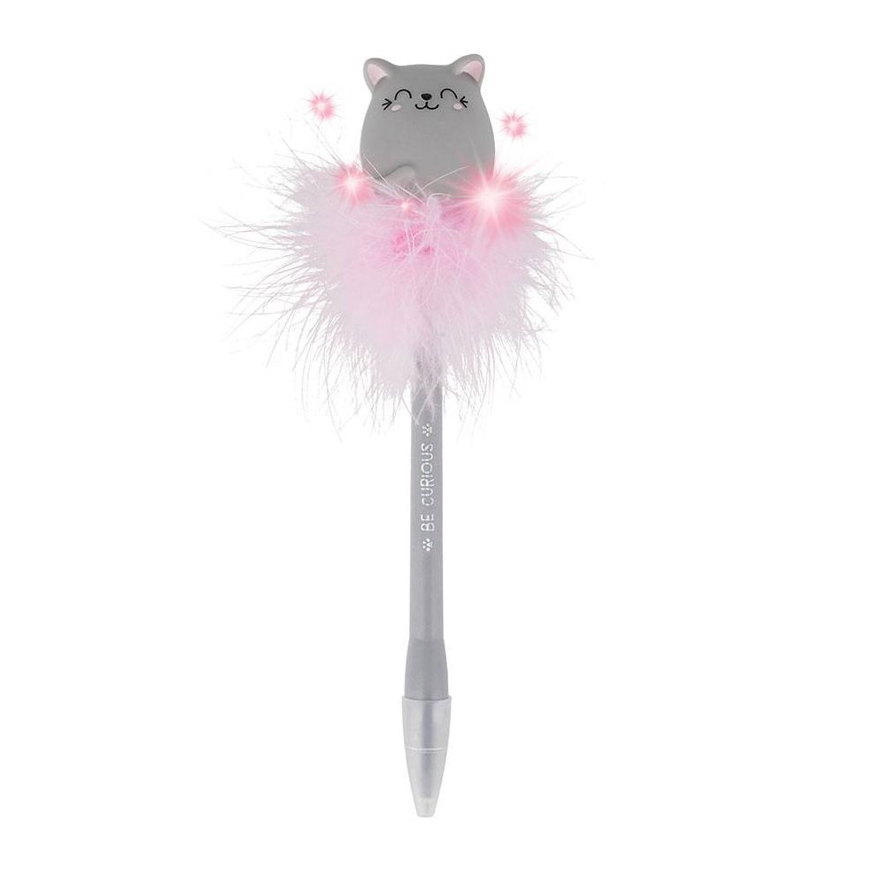 Legami Light-Up Cat Ballpoint Pen - Writing Is Magic - Kitty | Paper Source