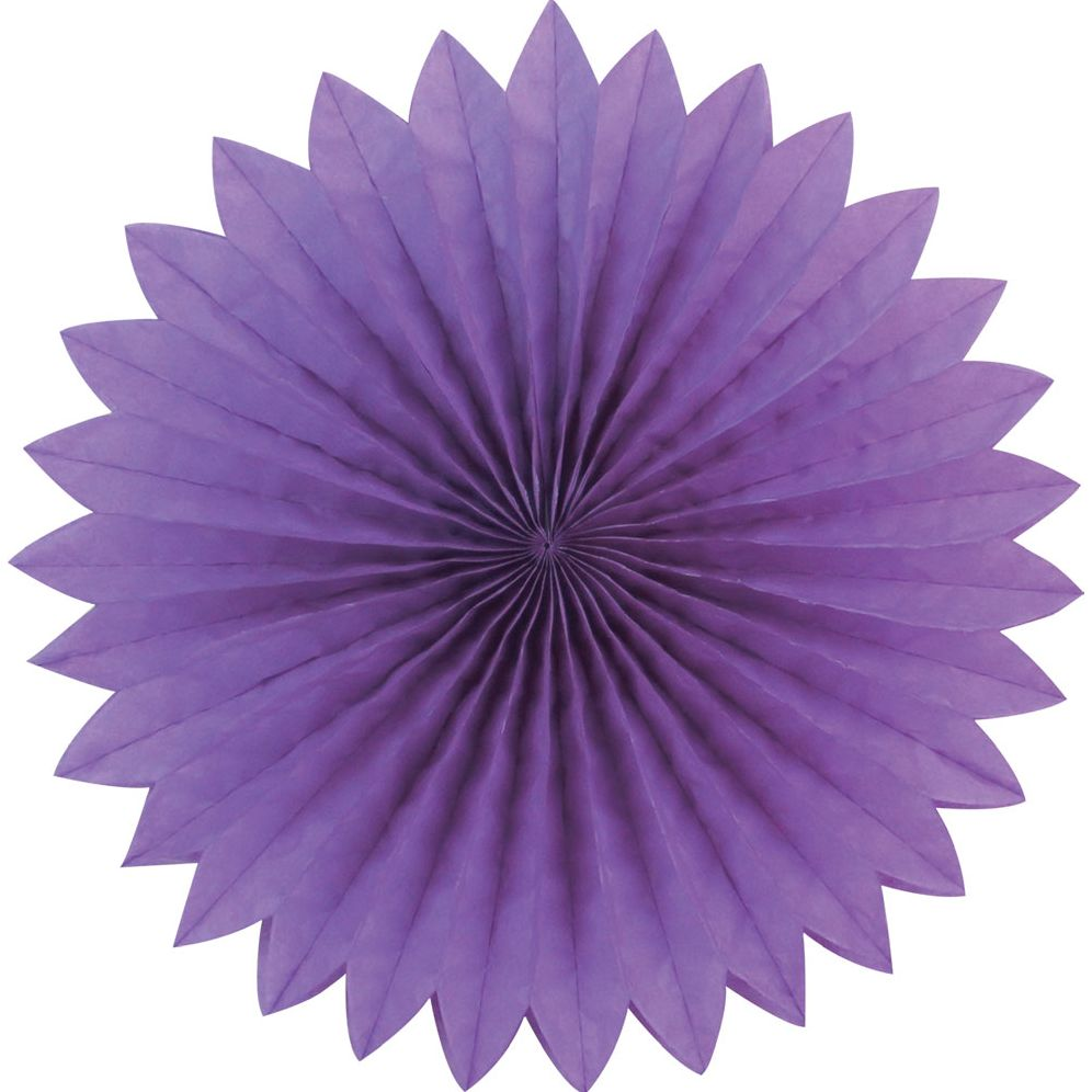 Plain fan, 40cm, Purple | Paper Source