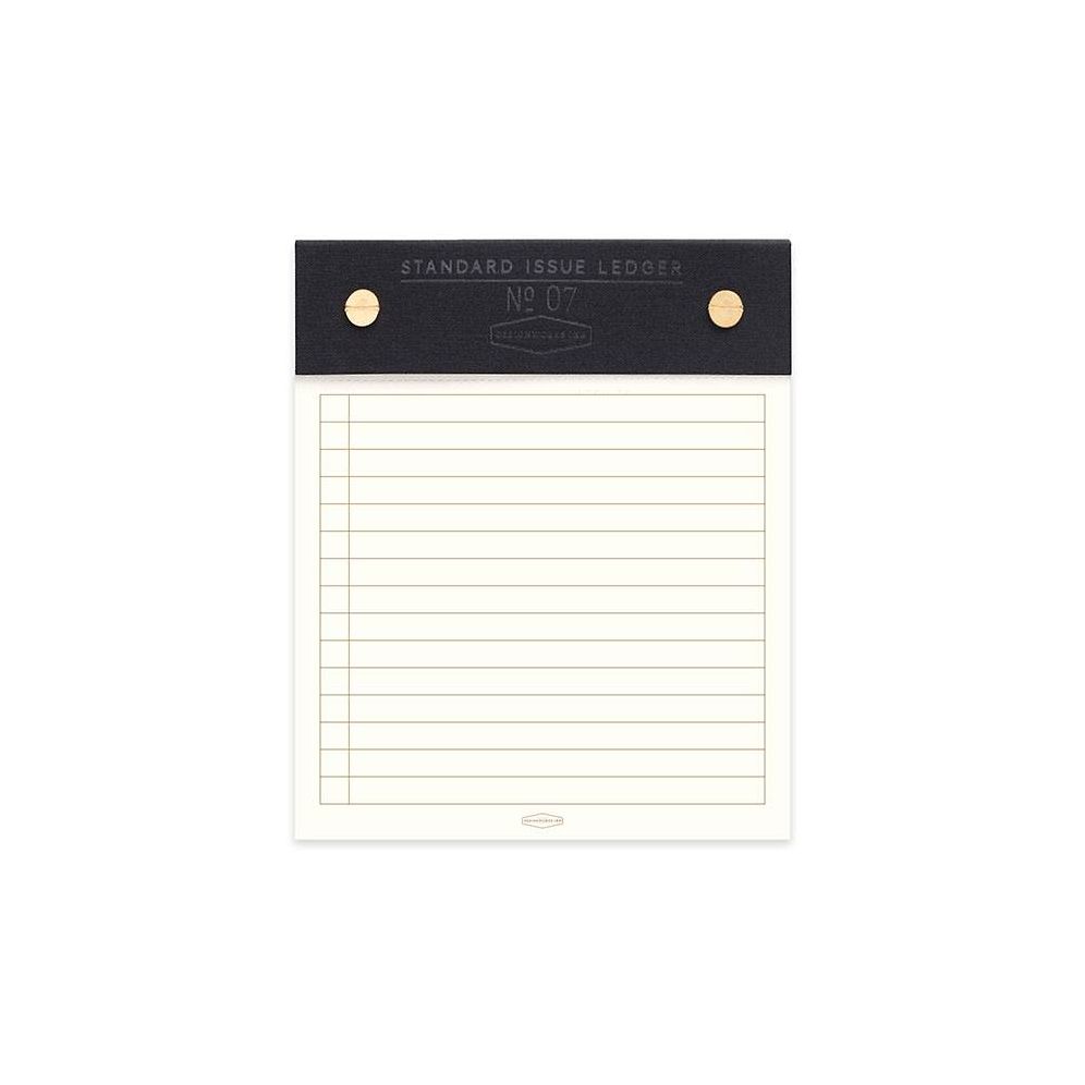 Black Standard Issue Ledger Notepad | Paper Source